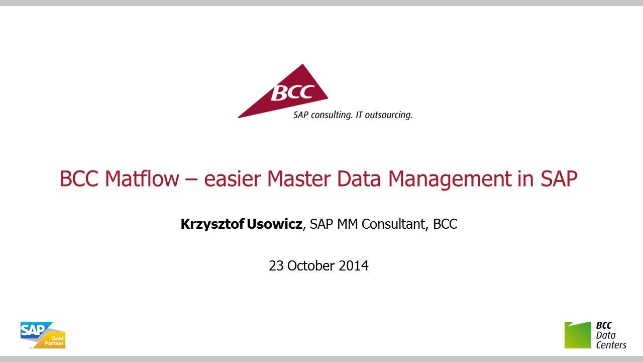 All for One Matflow – easier Master Data Management in SAP - YouTube