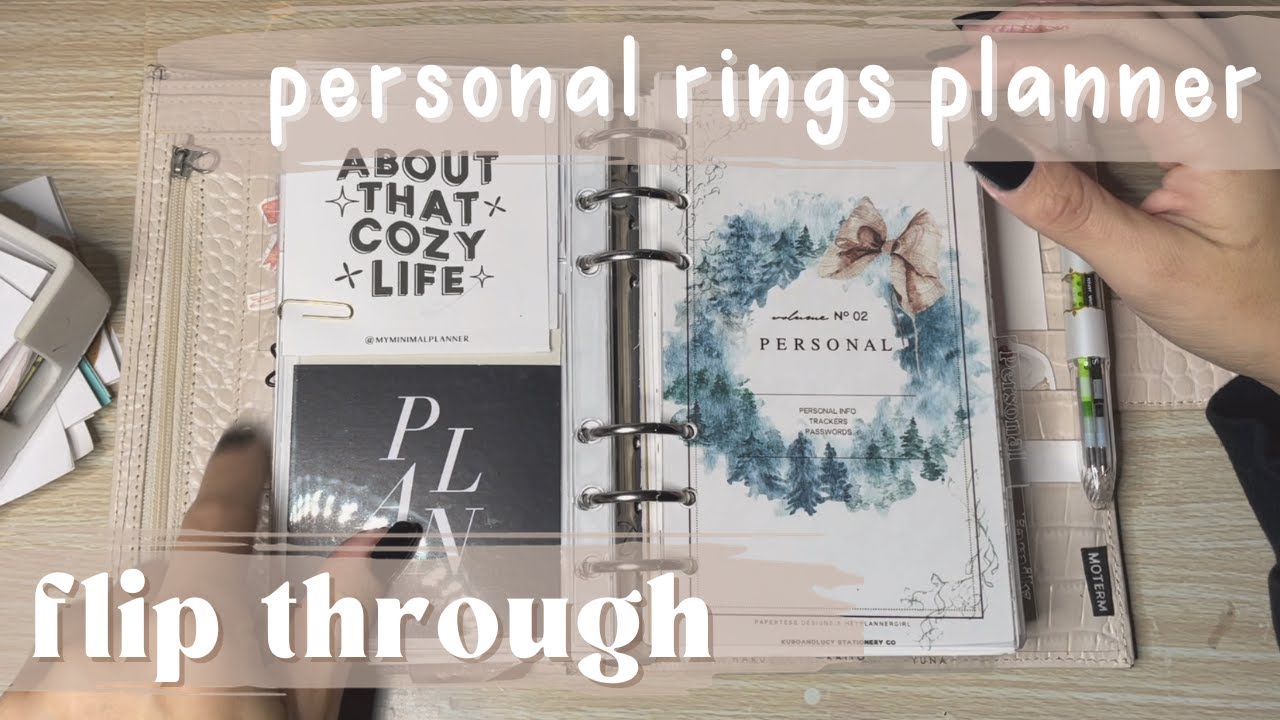 personal rings planner flip through | back in my moterm taupe croc ...