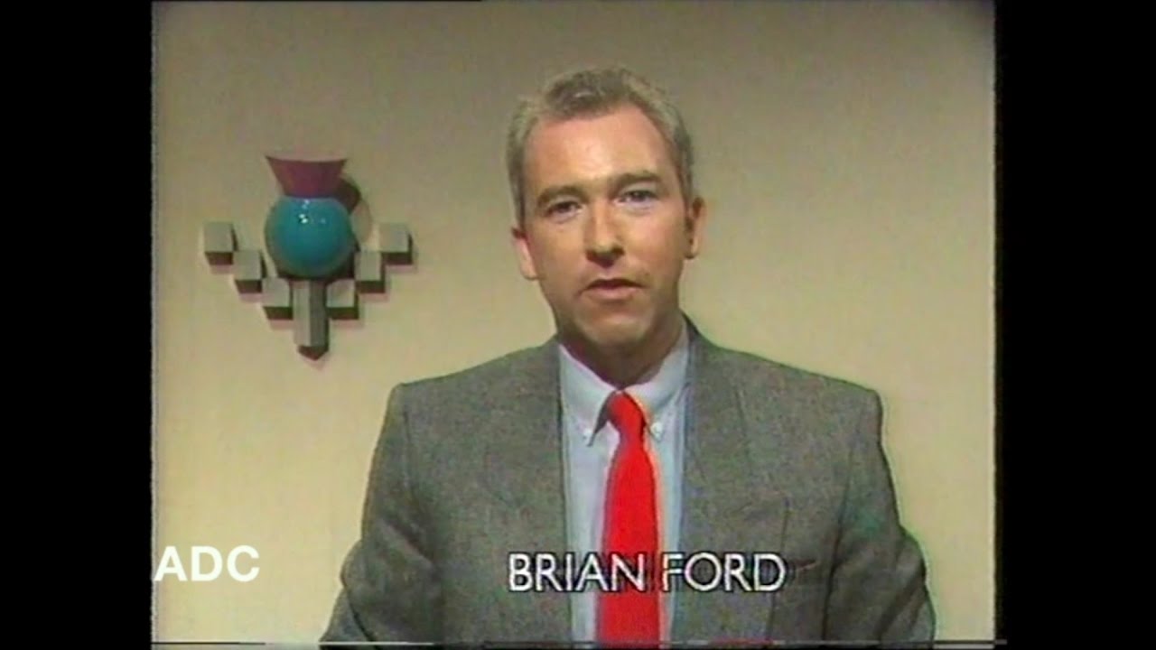 Scottish TV closedown announcer Brian Ford in-vision 14th August 1987 8 ...