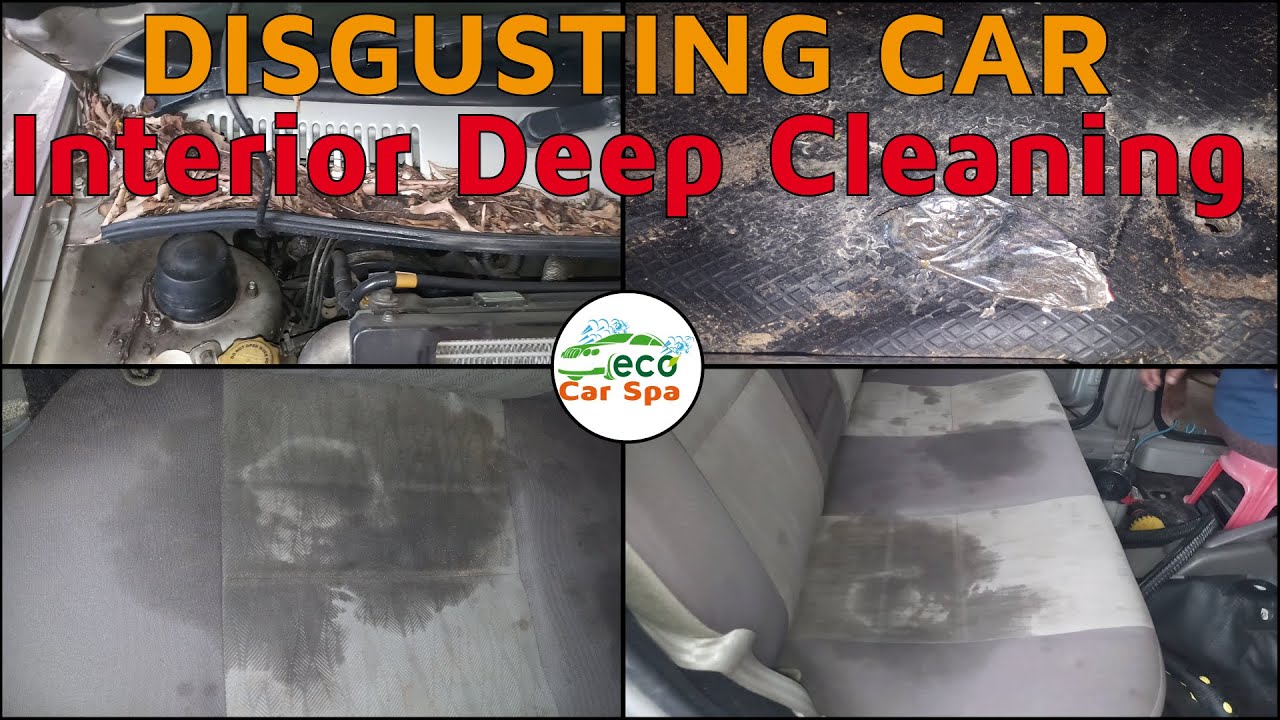 Disgusting Car Interior Cleaning | Eco Car Spa | Best Car Interior ...