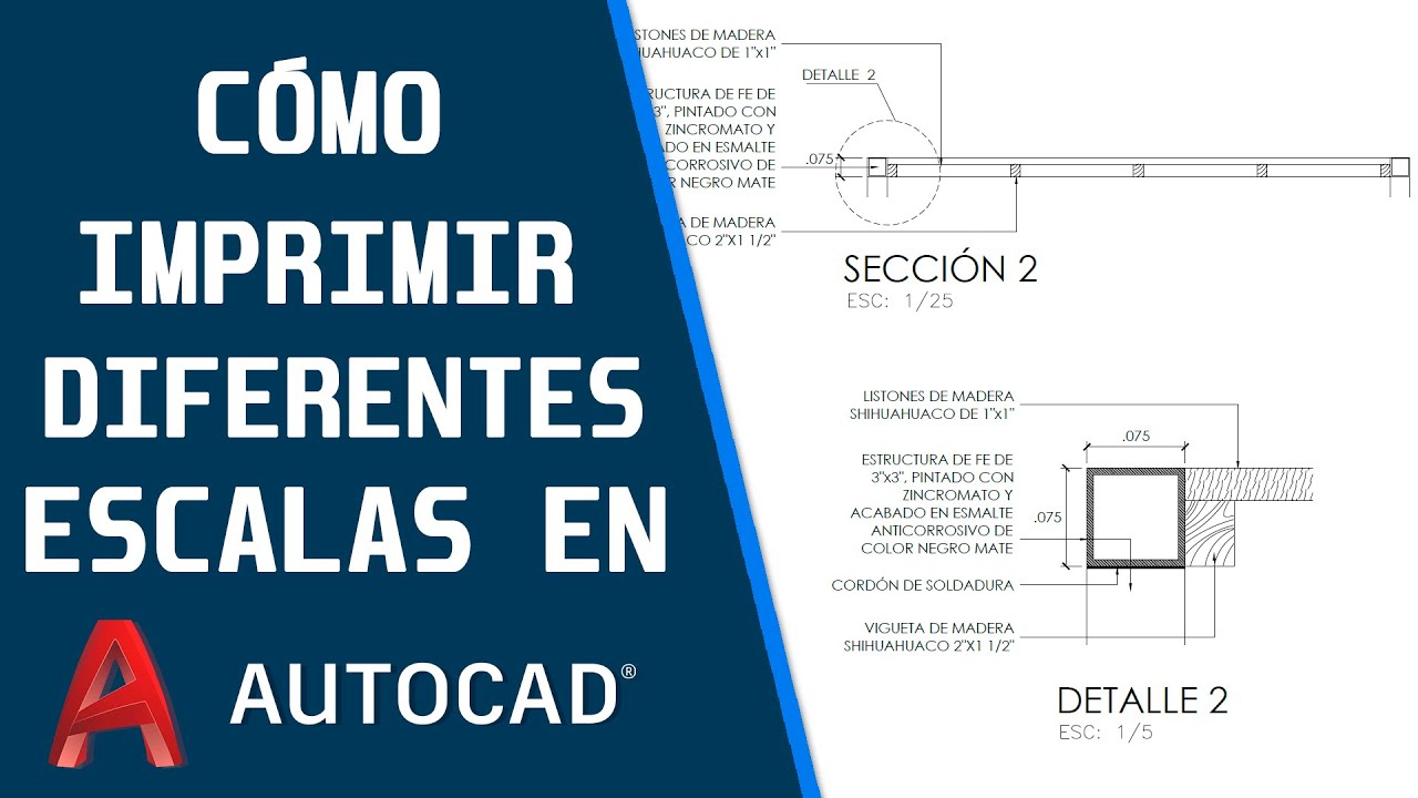Como IMPRIMIR DIFERENTES ESCALAS desde el ESPACIO MODELO en AUTOCAD ...