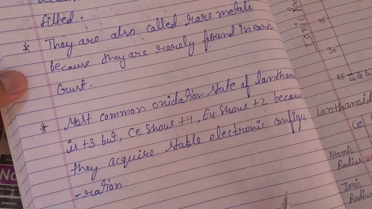 Lanthanide contraction // f block elements full explanation part 4 d ...