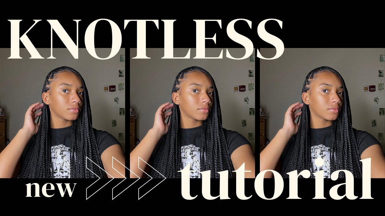Small knotless braids on myself//step-by-step Tutorial//How to// DIY - YouTube