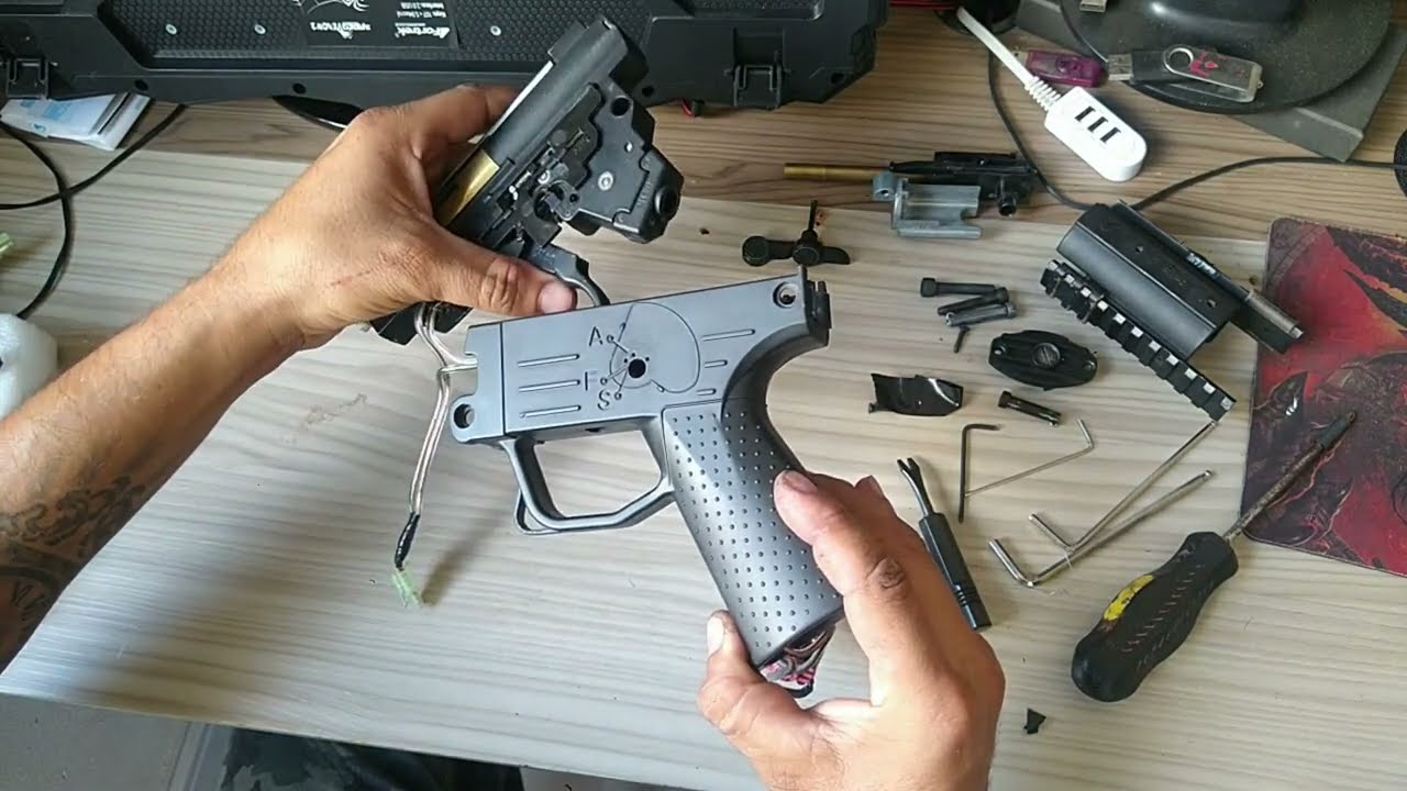 airsoft MP5 GSG 522 full metal/ desmontando - YouTube