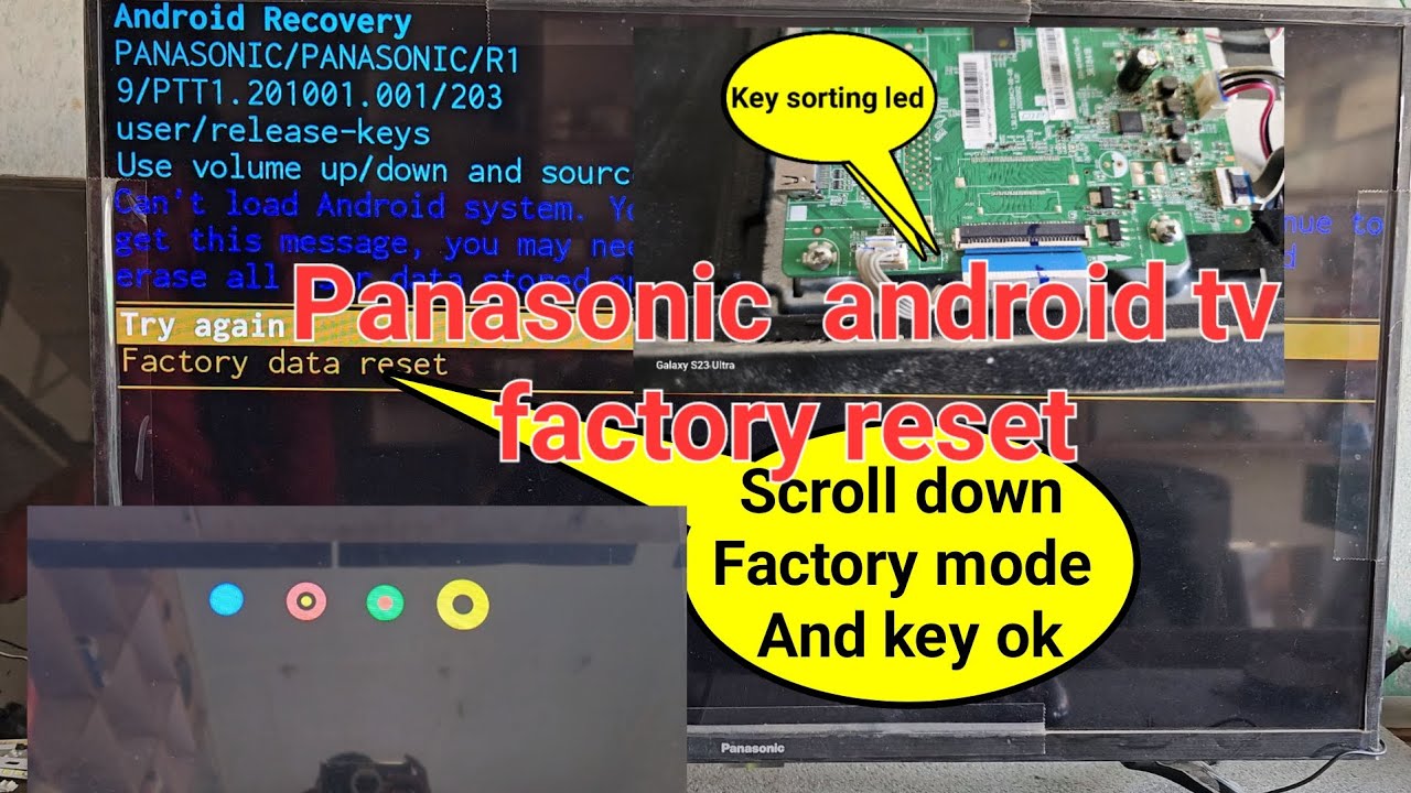 Panasonic android led tv #factory reset/ #Panasonic led tv stuck on # ...