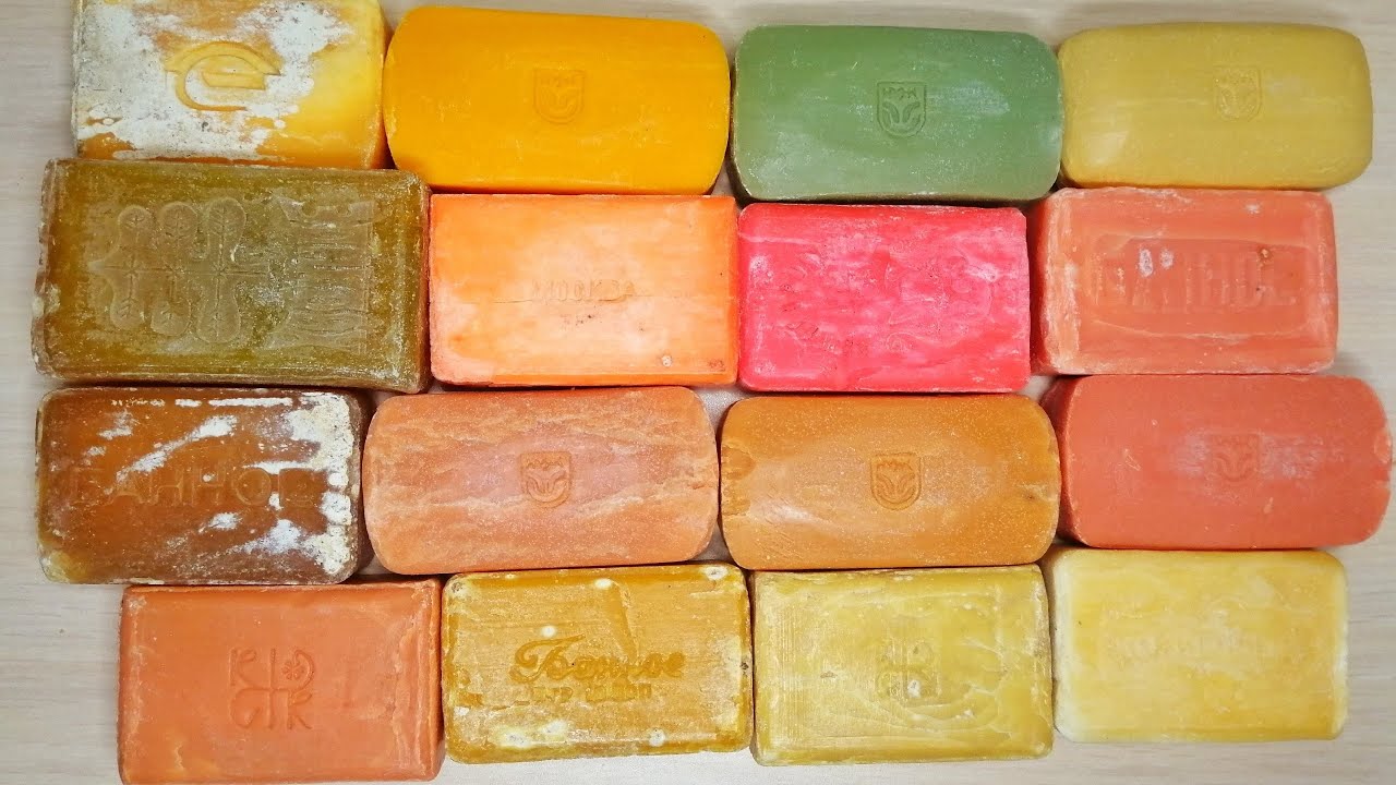 ASMR SOAP | Cutting Big Retro Soap Set | Vintage Soap | Satisfying ...