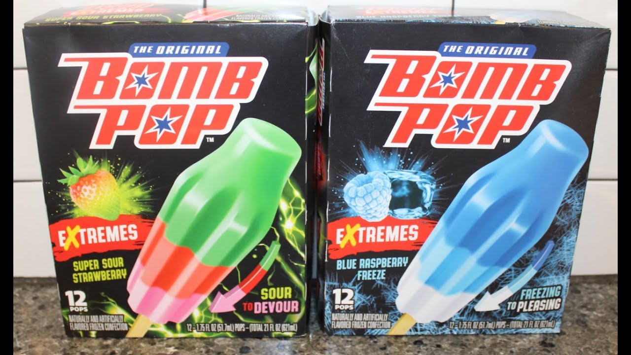 The Original Bob Pop Extremes: Super Sour Strawberry & Blue Raspberry Freeze Review - YouTube