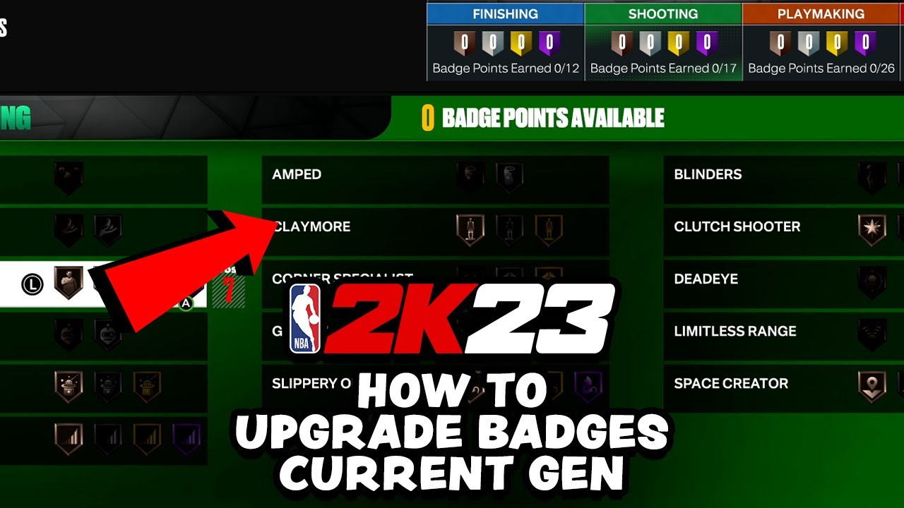 NBA 2K23 MyCareer - How To Upgrade Badges (Current Gen) - YouTube