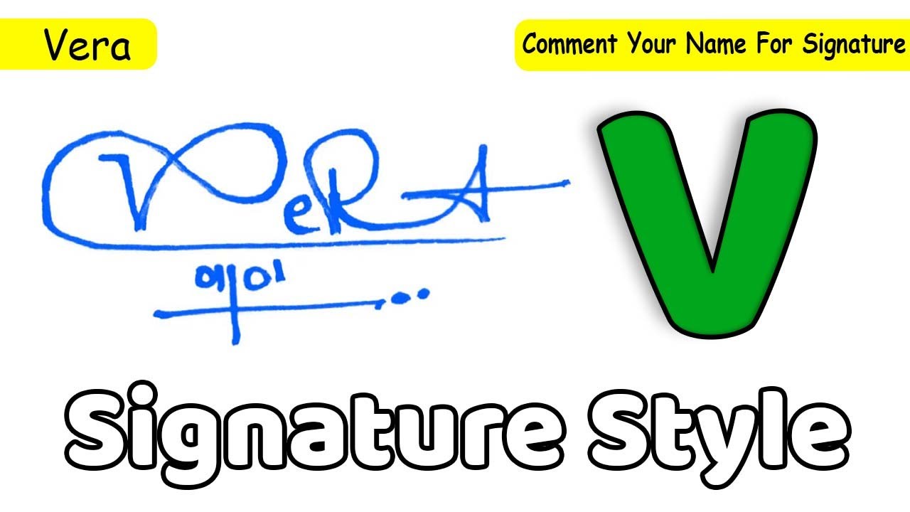 ️ Vera Name Signature Style Request Done - YouTube
