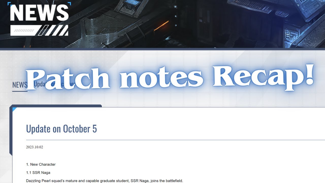 October 5th Patch notes! (Nikke) - YouTube