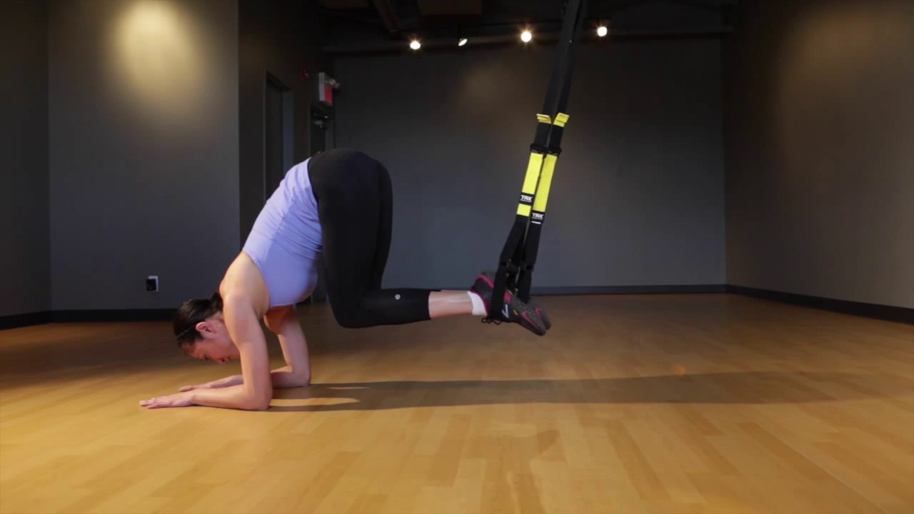 TRX Crunch on Elbows - YouTube