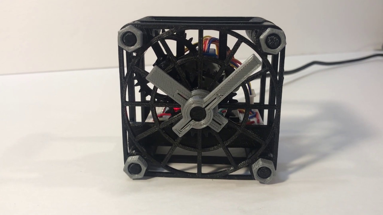 A Simple 3d Printed Arduino Stepper Clock Youtube