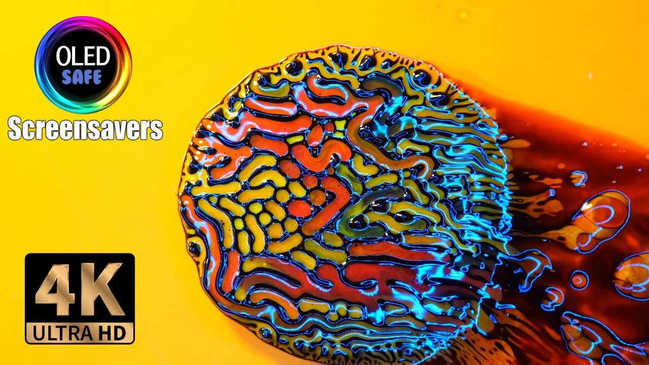 Liquid Ink Abstract Multi Color - 11 Hours - 4K - OLED Safe - YouTube