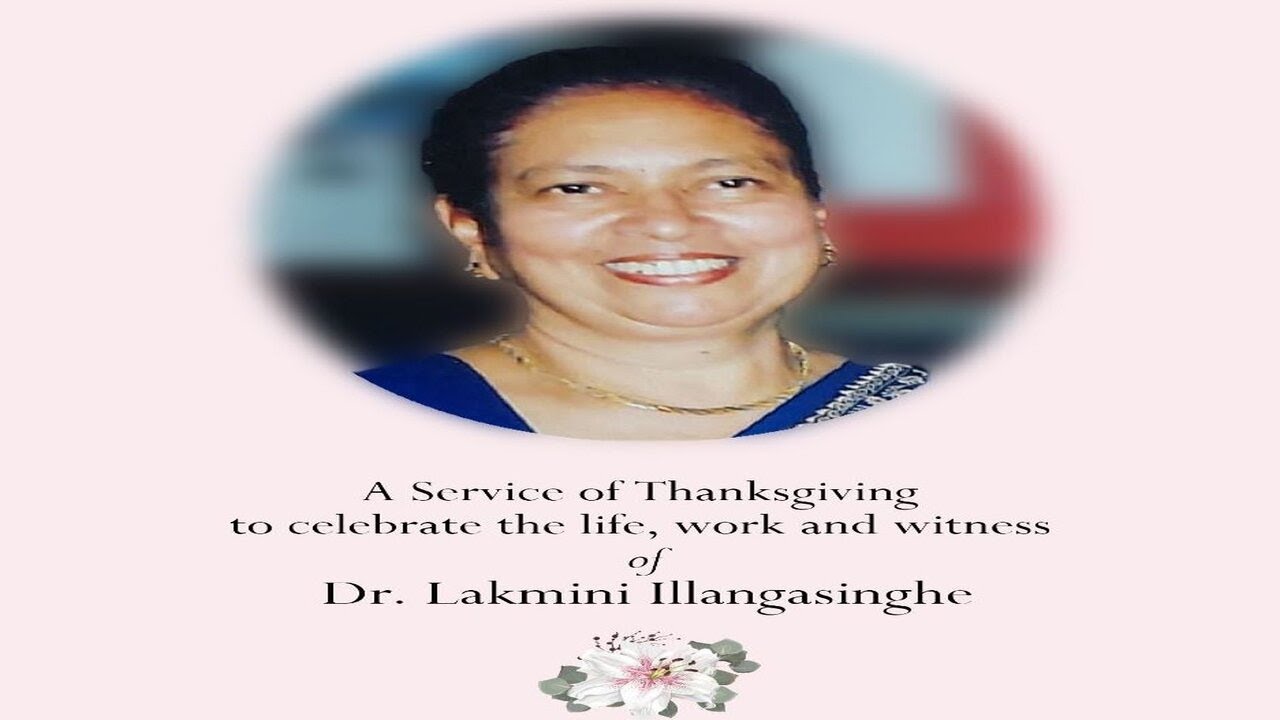Service of Thanksgiving for Dr. Lakmini Illangasinghe - YouTube