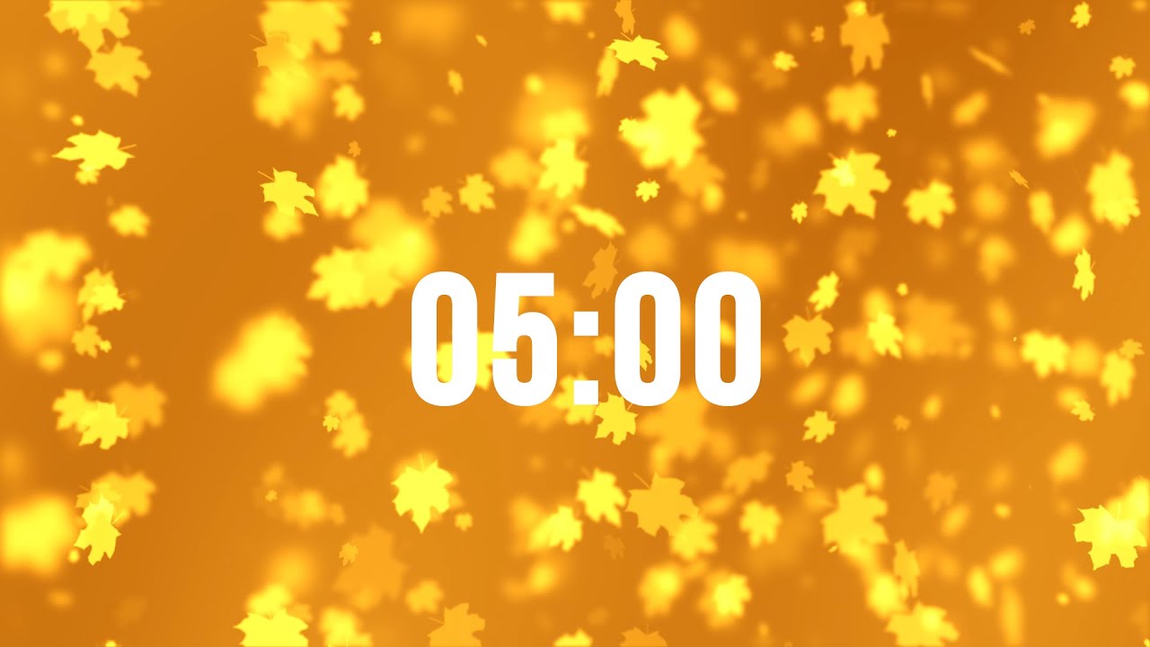 5 Minute Countdown Timer | Fall Leaves | Silent - YouTube