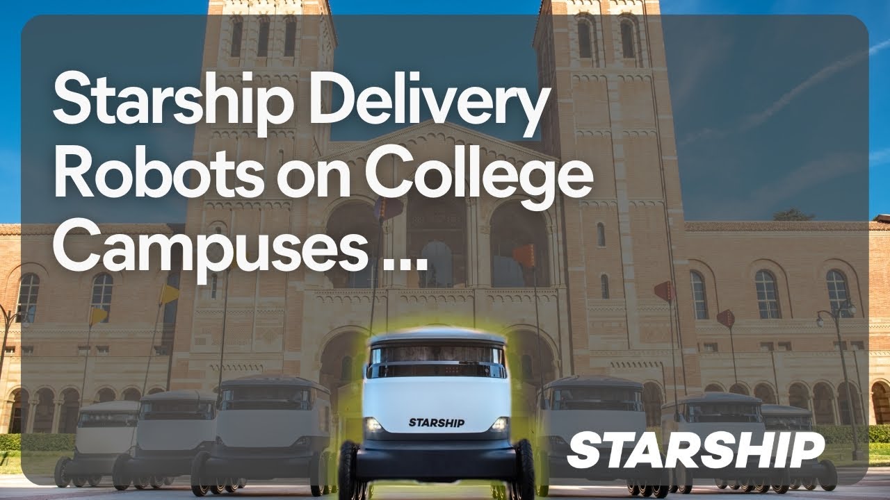Starship Delivery Robots on College Campus - YouTube