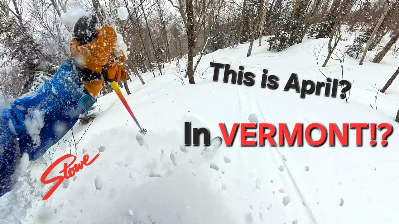 Spring Storm Day! Vermont Tree Skiing in April!? - YouTube