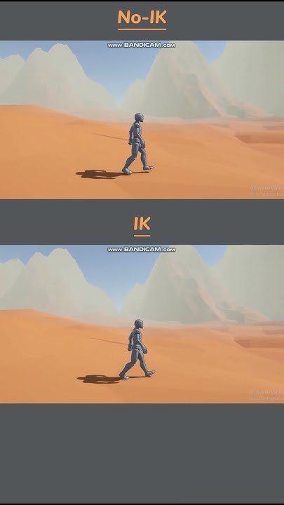 Feet IK ON vs OFF (No Root Motion) #animation #gaming #gameplay #unity #unity3d #showcase # ...