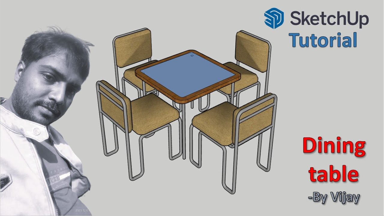 Sketchup Tutorial: How to make a dining table ? || By Vijay - YouTube