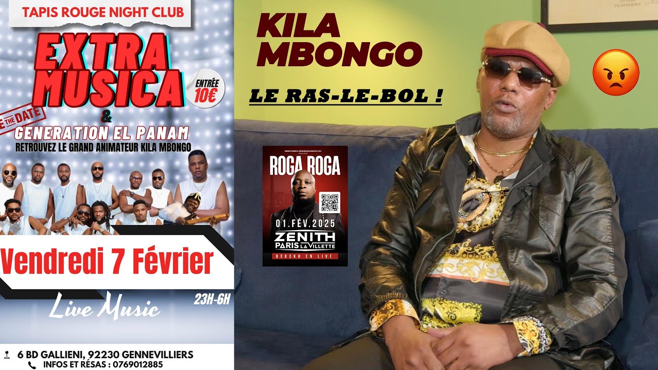 RAS-LE-BOL DE KILA MBONGO SUR SON ABSENCE AU ZENITH DE ROGA ROGA ET ...