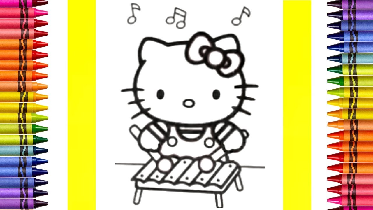 The Coloring Couple Presents: Hello Kitty Plays Xylophone | How to ...