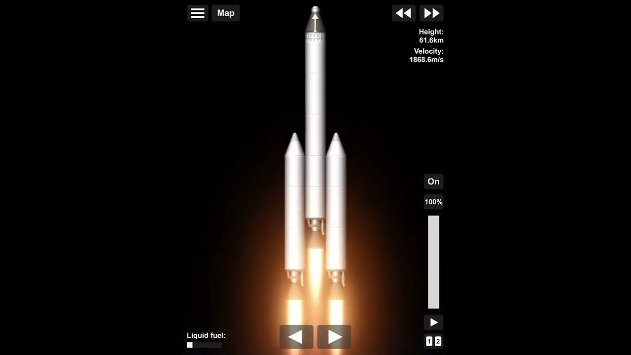 Rocket launch(game name space launch simulator) - YouTube