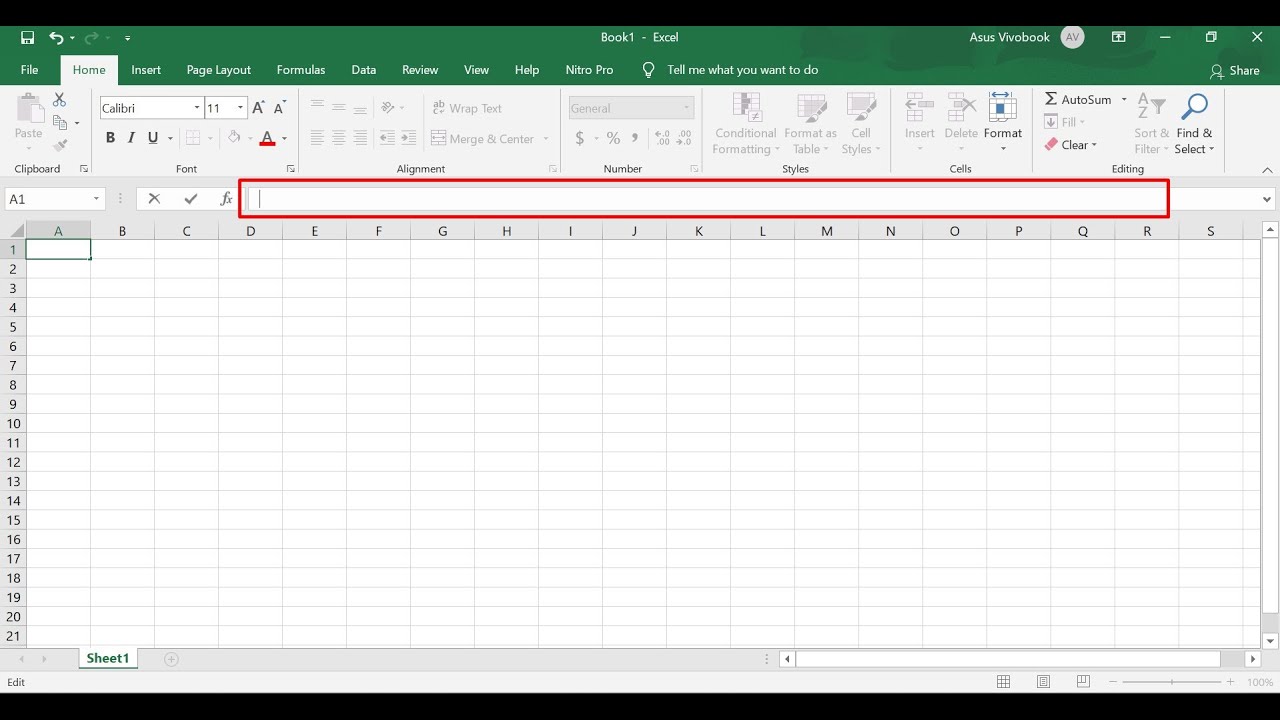 cara munculkan formula bar di excel - YouTube