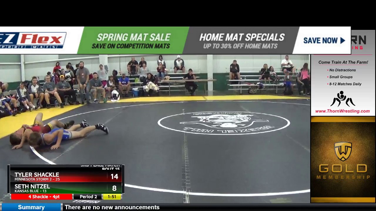 132 Tyler Shackle Minnesota Storm 2 vs Seth Nitzel Kansas Blue ...