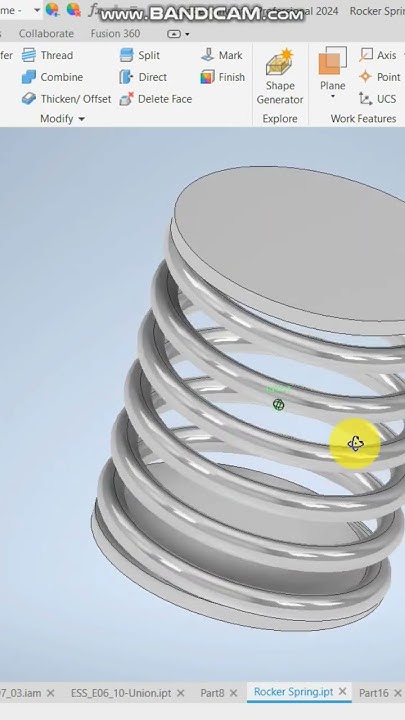 Compression Spring in Autodesk Inventor | Rocker Spring Design Tutorial - YouTube