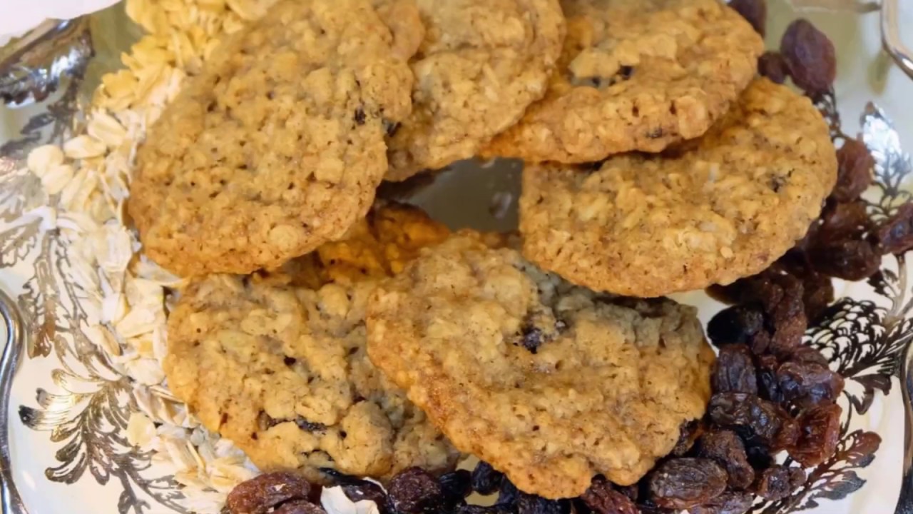 Spicy Oatmeal Rum Raisin Cookies - YouTube