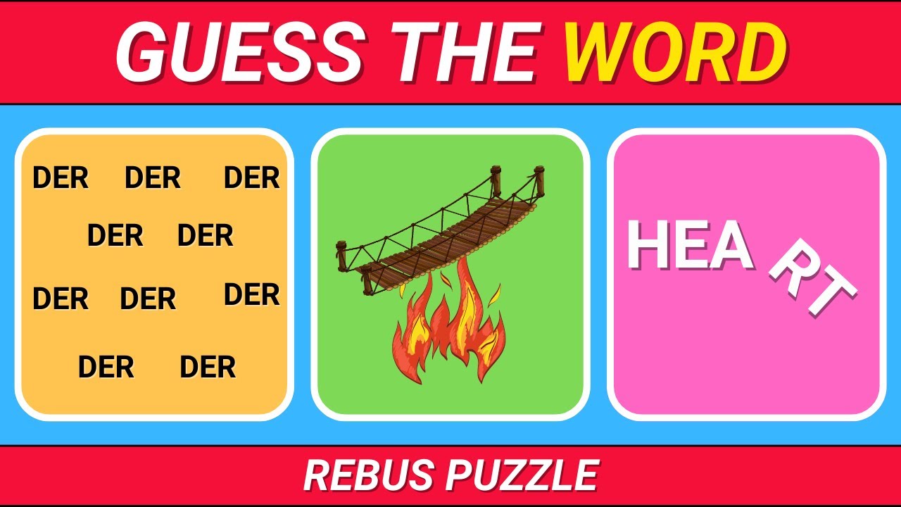 Guess the word or Phrase in 10 Seconds! | REBUS Challenge - YouTube