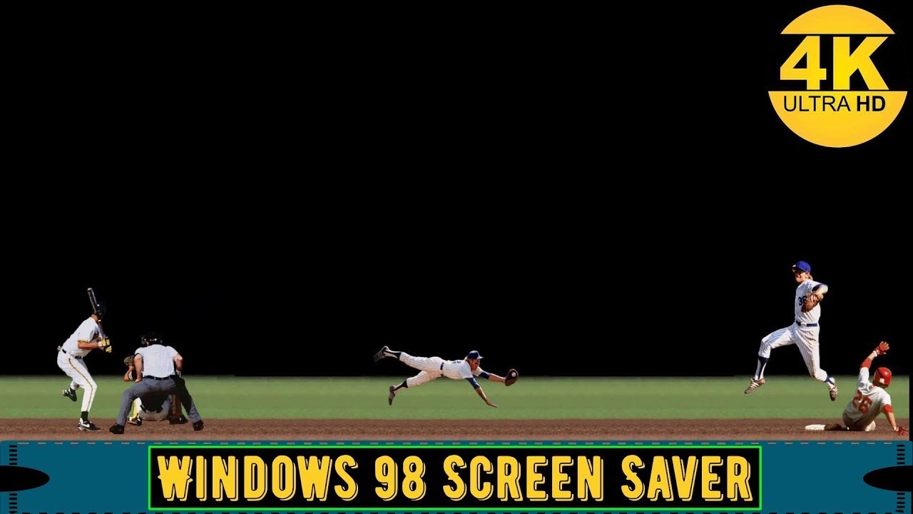 SCREENSAVER 4K | Baseball | Windows 98 Screen Saver - YouTube