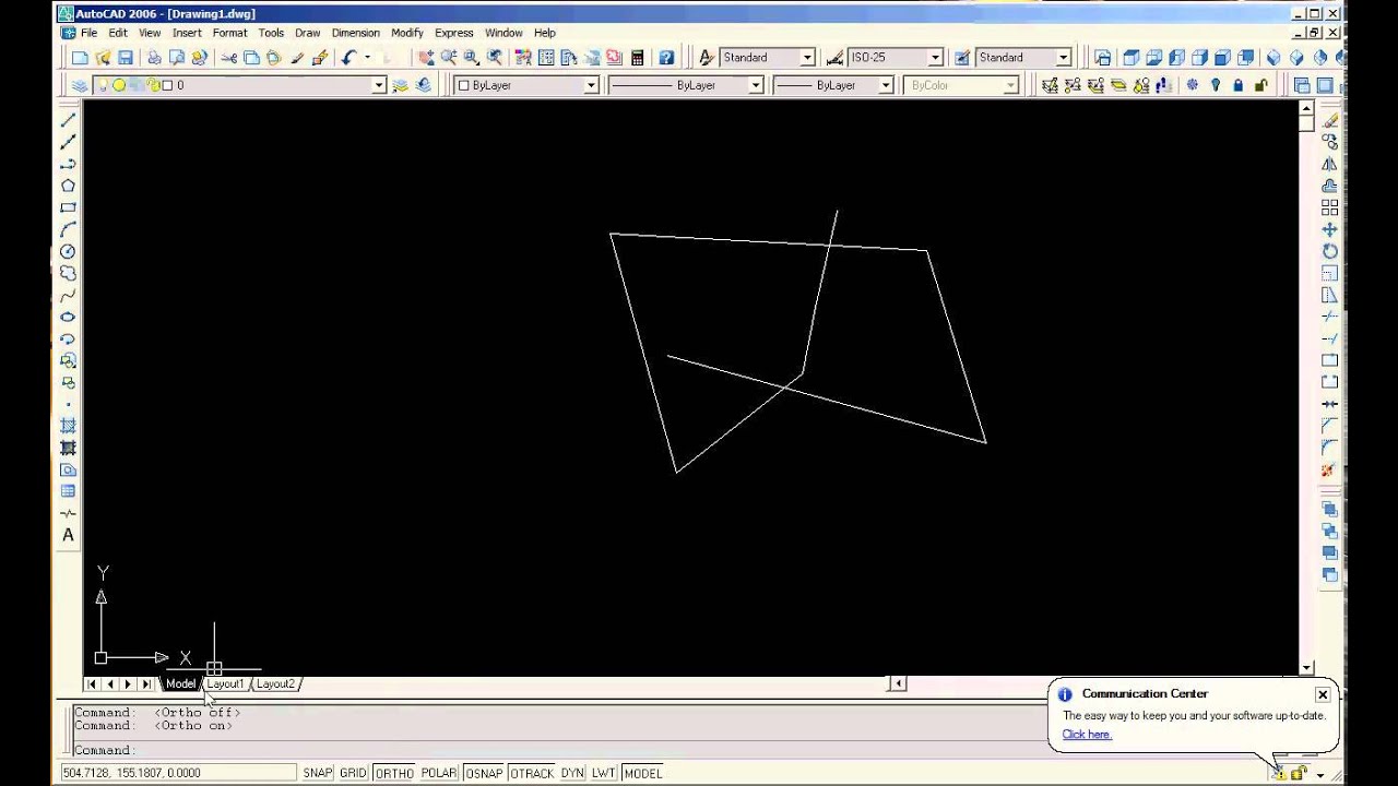 Autocad - Comando Ortho (ortogonal) - YouTube