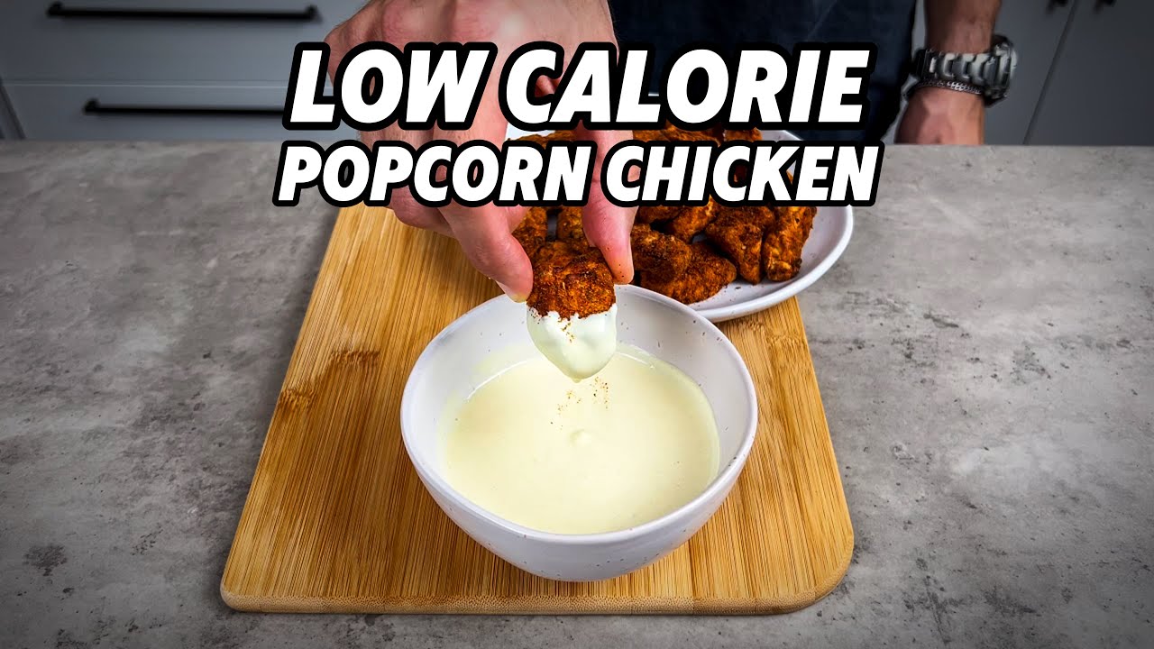 Crispy Popcorn Chicken with Honey Mustard Dipping Sauce: High-Protein ...