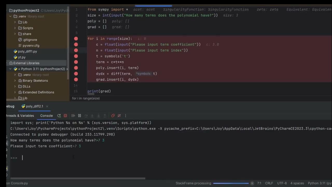 Differentiating polynomials part 1 - YouTube