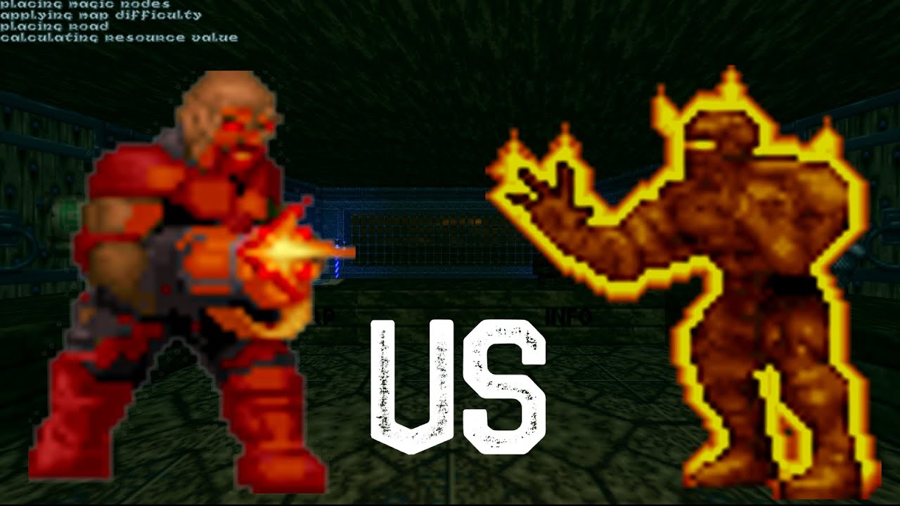 Chaingunner vs Nitrogolem - CROSSOVER FIGHT - DOOM vs HERETIC Monster ...