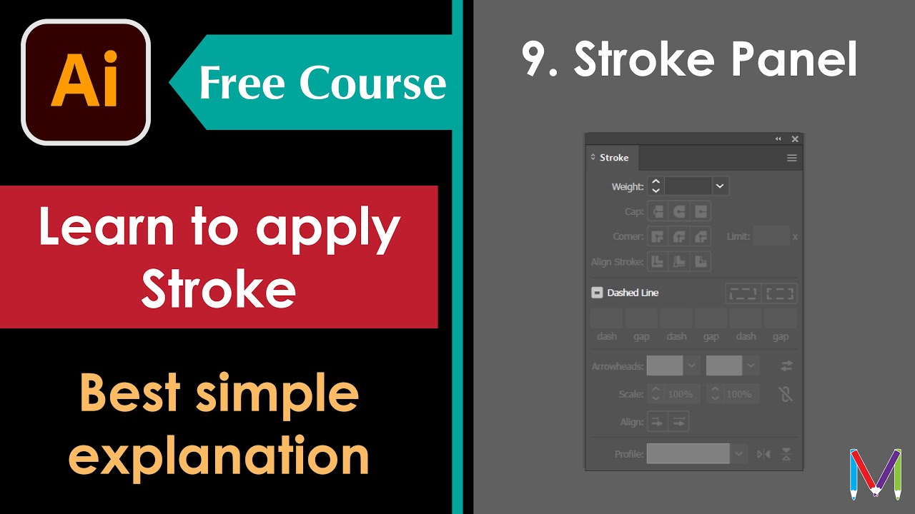 Stroke Panel Illustrator | How to use Stroke Panel | Adobe Illustrator ...