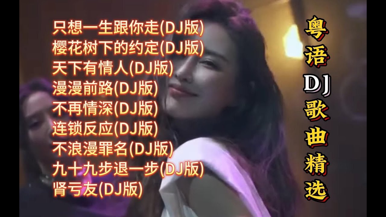 粤语勁爆DJ歌曲精选【Lyrics/動態歌詞】【高音质无损DJ】【KTV字幕】只想一生跟你走, 樱花树下的约定, 天下有情人, 漫漫前路, 不再情深, 连锁反应, 不浪漫罪名, 九十九步退一步 ...