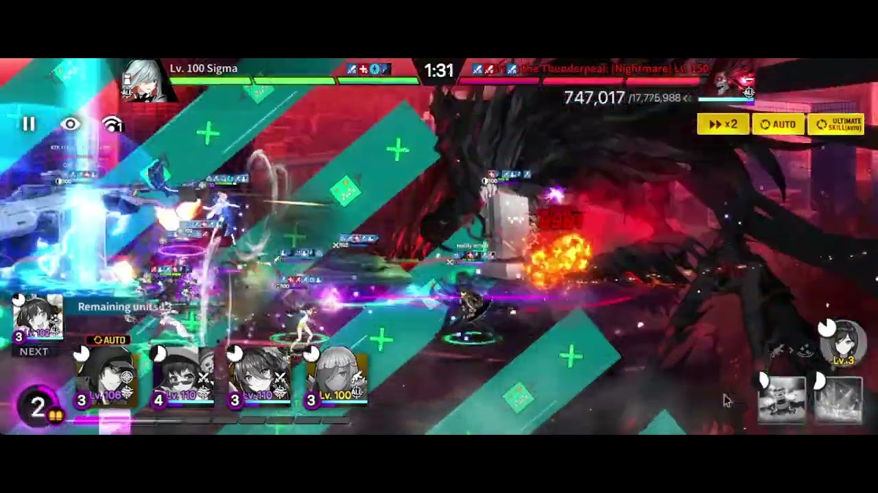 [Counter:Side] Britra Raid Lvl 150 - 100% 1 shot run - no support ...