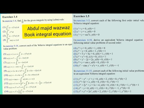 integral equations book exercises 1.4 15\\ #leibnizrul,#integral #initialvalue,# ...