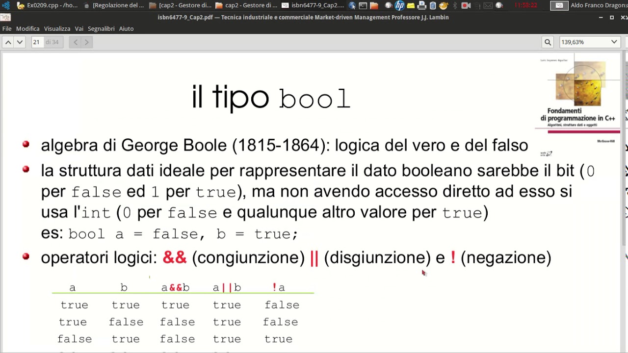 FI10. Programmazione in C++: Tipi di dato - YouTube