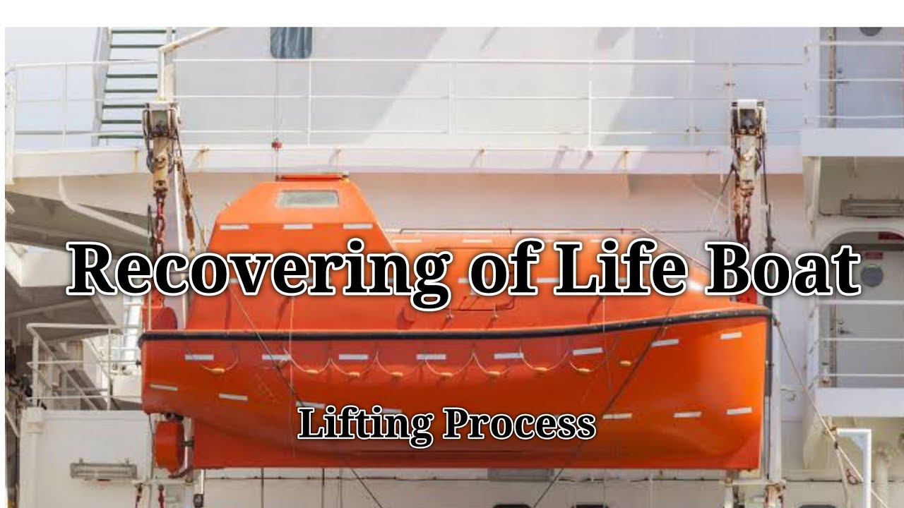 Recovering of Lifeboat- lifting procedure of Lifeboat- Onboard ship ...