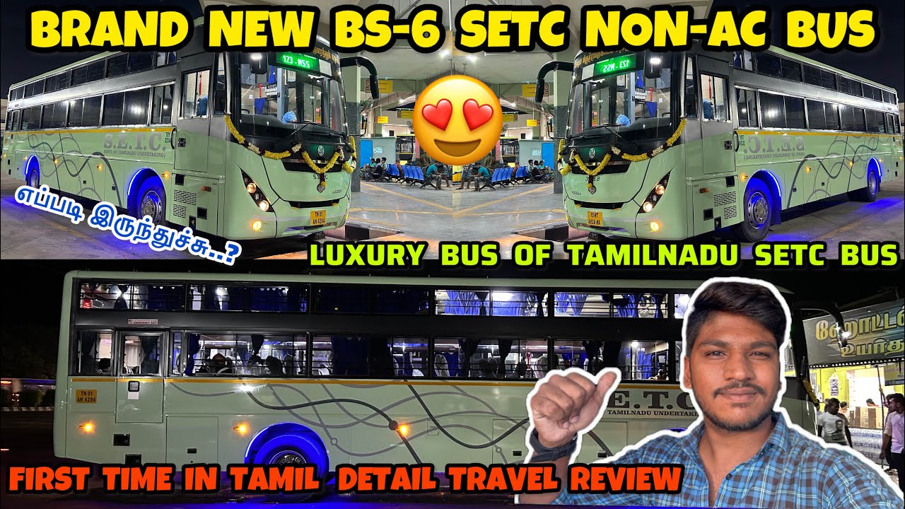 💥BRAND NEW SETC BS-6 NON-AC SEATER CUM SLEEPER BUS TRAVEL VLOG!!!First Time In Tamil Travel ...