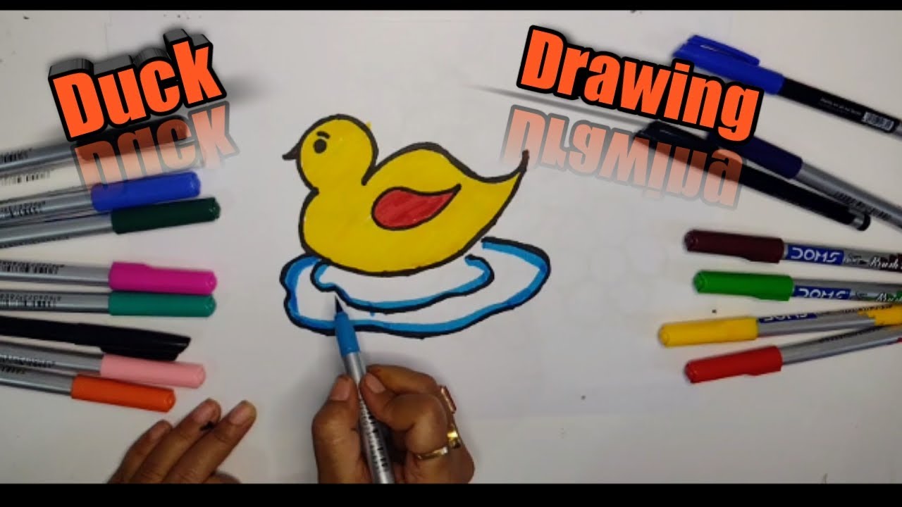 How to draw duck| Drawing for kids| Sonam Art and Drawing - YouTube