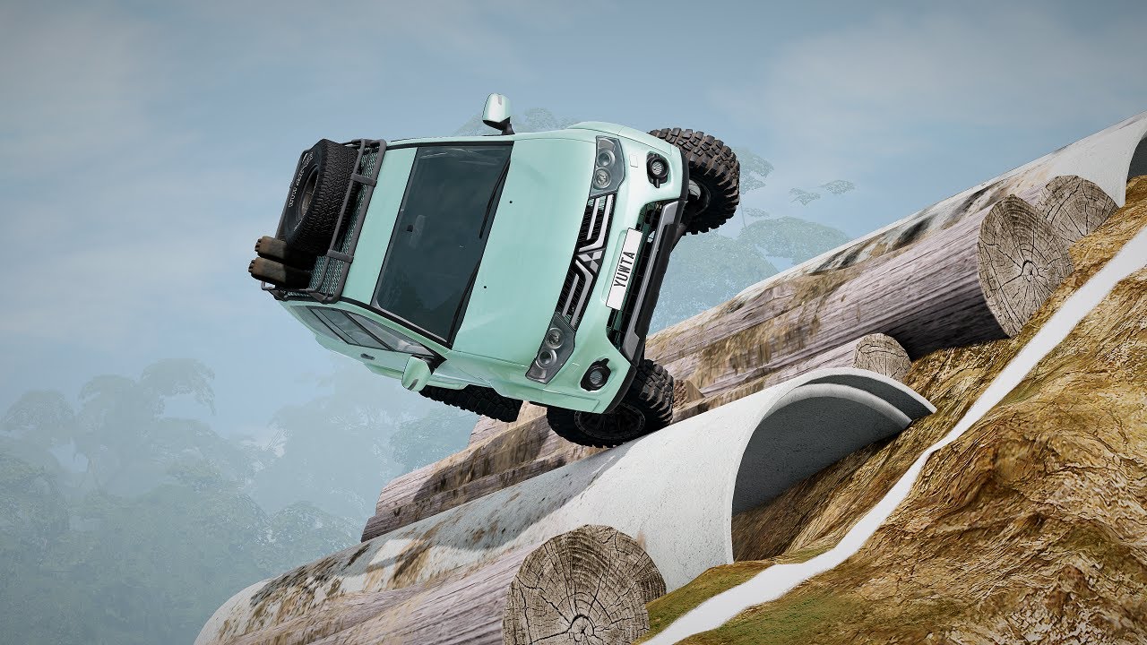 Mitsubishi Pajero Sport Offroad Crash - BeamNG.Drive - YouTube