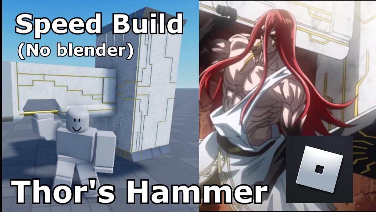 Thor's Hammer [SPEEDBUILD] (Record of Ragnarok) {ROBLOX Studio} - YouTube