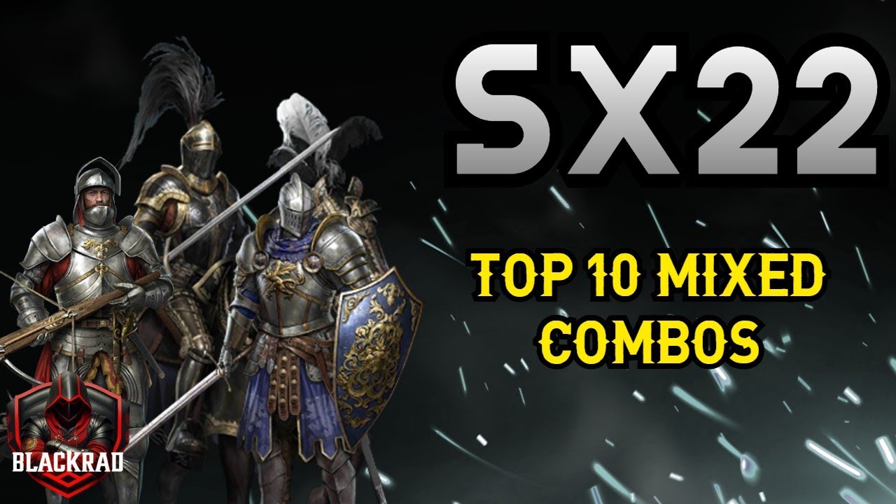 Sx22 WITHOUT AND WHITH SKINS TOP 10 MIXED COMBOS - Rise of Castles Ice and Fire - YouTube