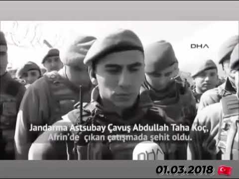 Şehit Jandarma Astsubay Abdullah Taha Koç efsane konuşması