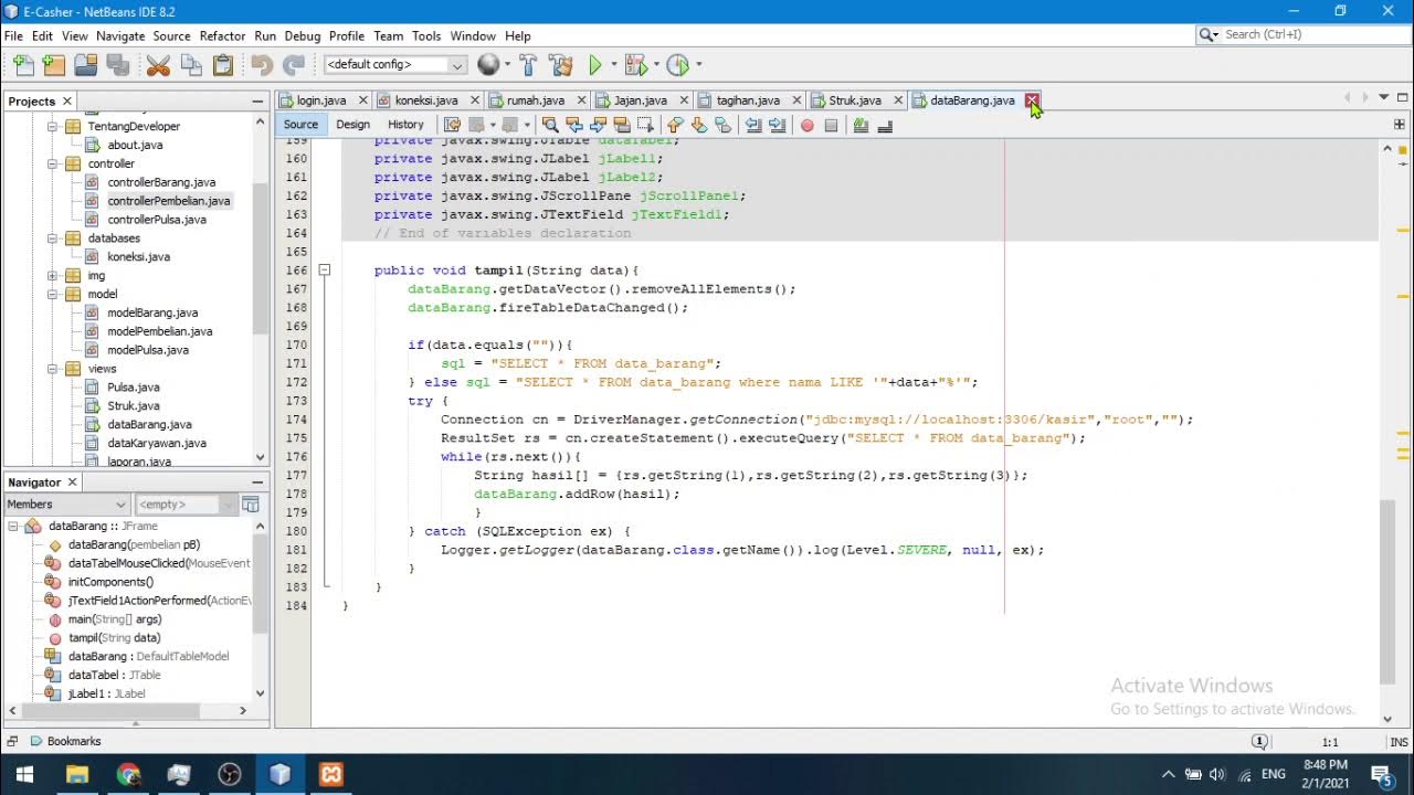 Aplikasi Transaksi mudah untuk minimarket dengan bahasa Java - YouTube