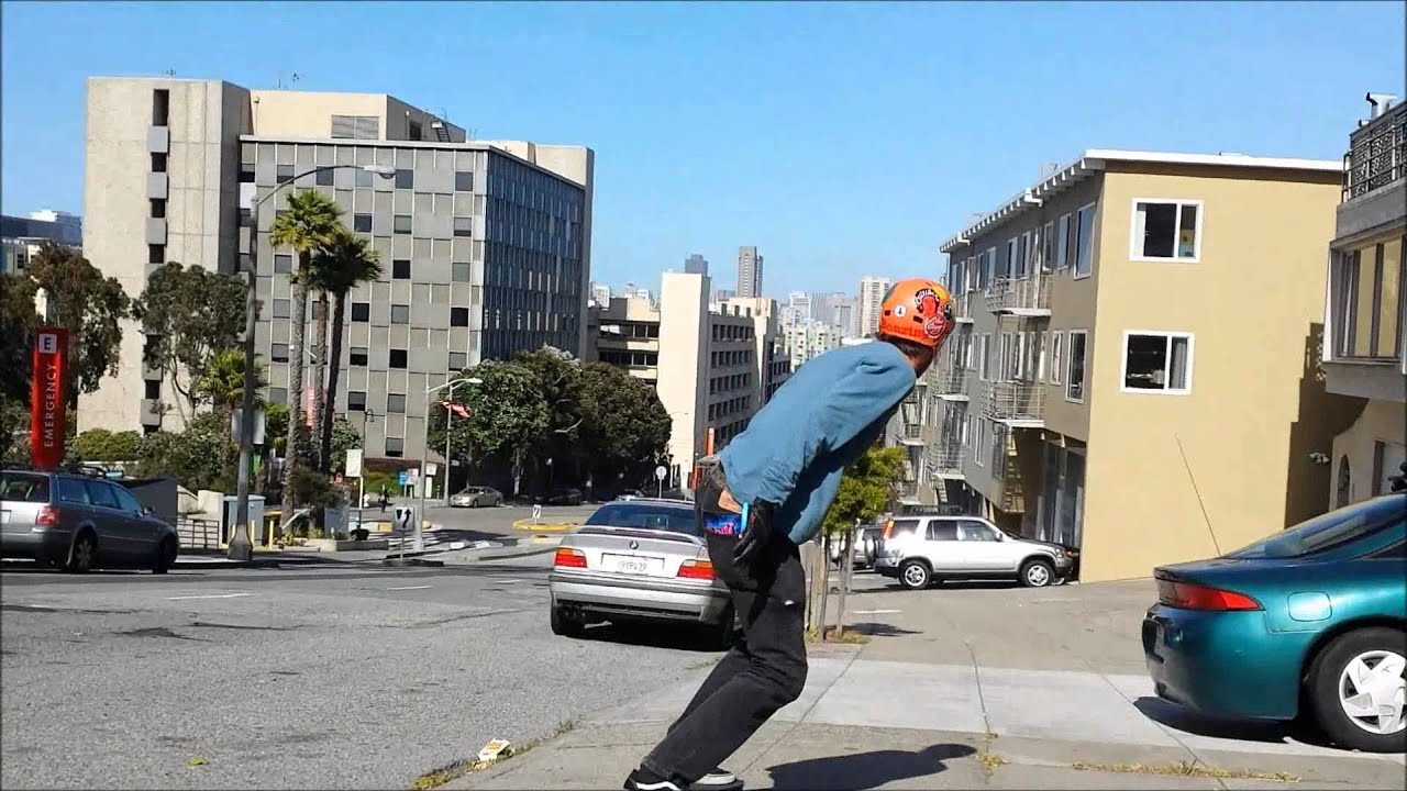 Sidewalk Surfing: Tall man style - YouTube